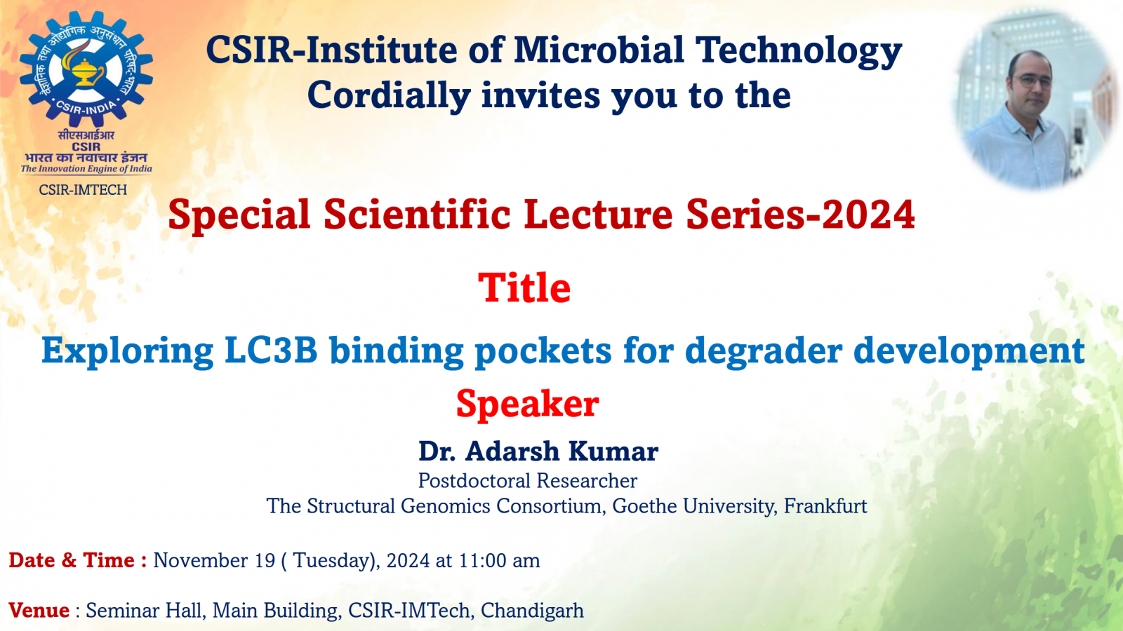 Special Scientific Lecture by Dr. Adarsh Kumar